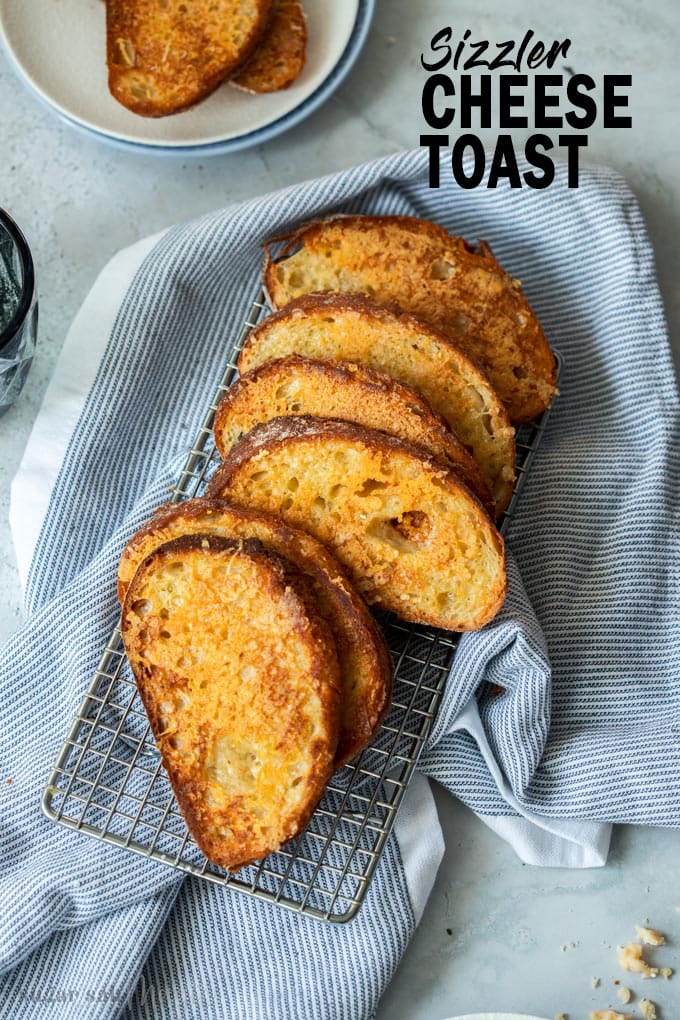 Sizzler Cheese Toast - Easy, cheesy, crunchy! - Sugar Salt Magic