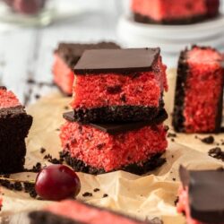 No-Bake Cherry Ripe Slice - only 15 minutes to make - Sugar Salt Magic