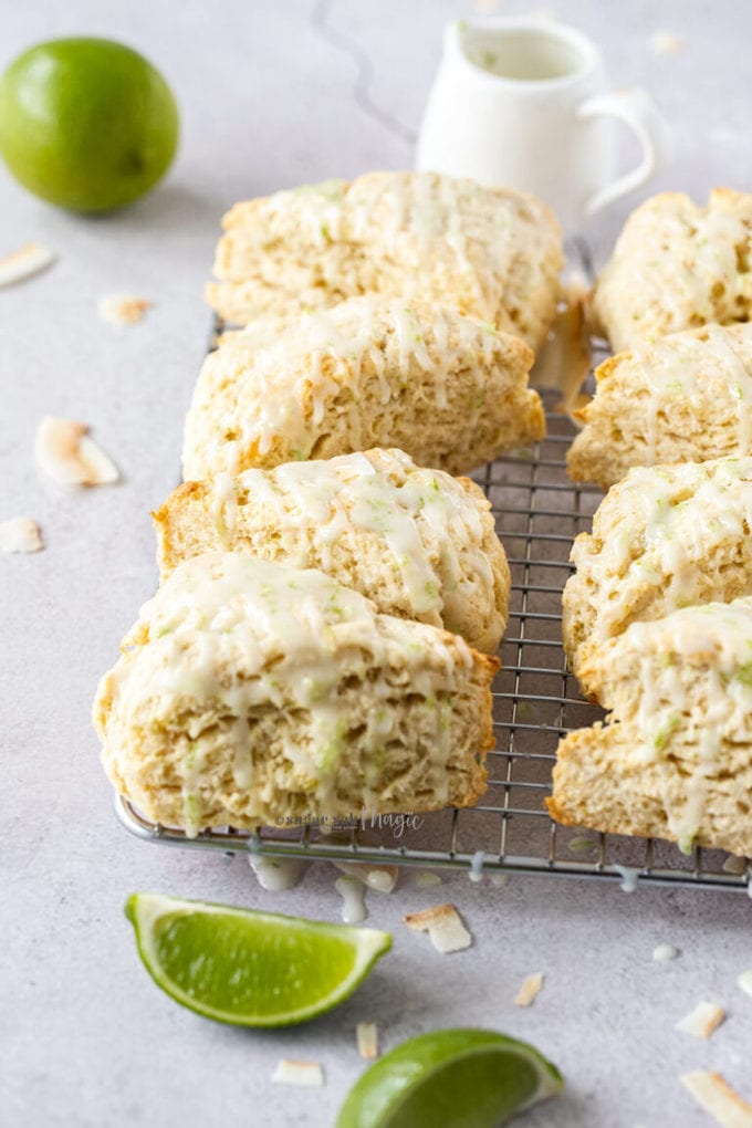 Lime Coconut Scones [+ Video] - a classic turned tropical | Sugar Salt ...