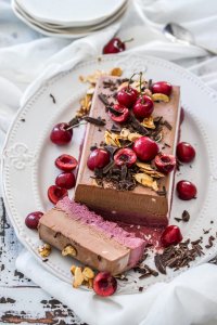 Frozen Cherry Chocolate Parfait - Sugar Salt Magic