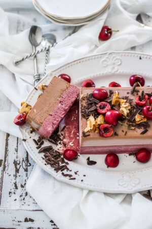 Frozen Cherry Chocolate Parfait - Sugar Salt Magic