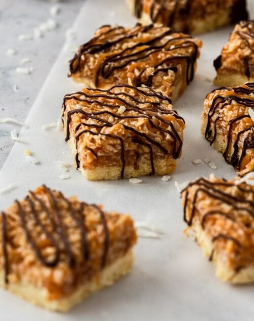 Chewy Caramel Coconut Bars [+ Video] - Only 7 ingredients - Sugar Salt ...