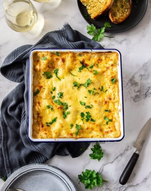 Chicken Lasagna with Spinach and Mushrooms - Sugar Salt Magic