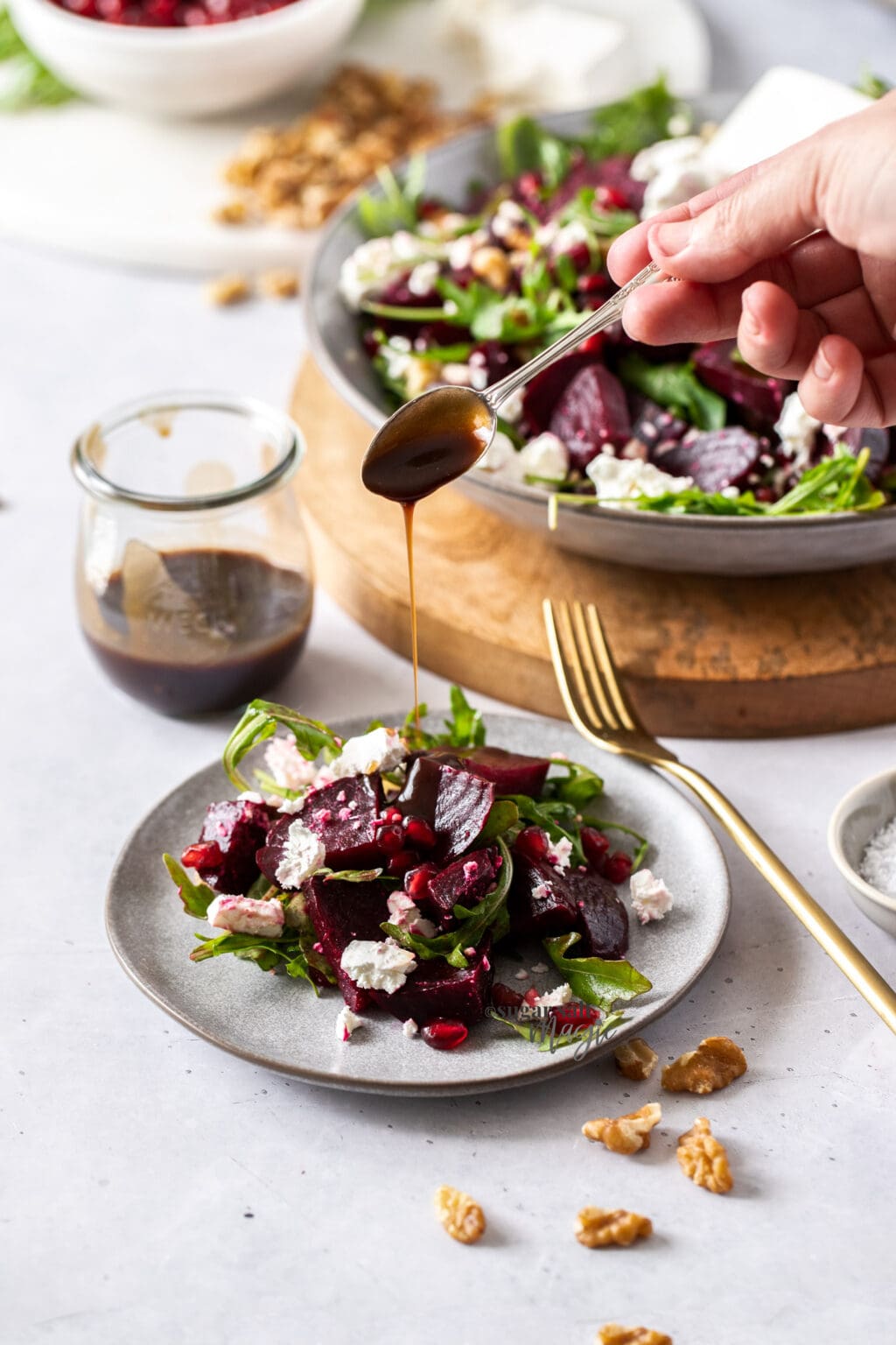 Roasted Beetroot Feta Salad - Sugar Salt Magic