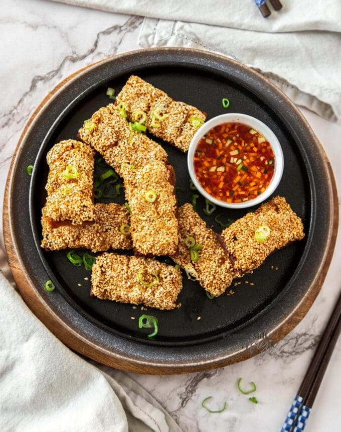 Sesame Prawn Toast (Shrimp Toast) | Sugar Salt Magic