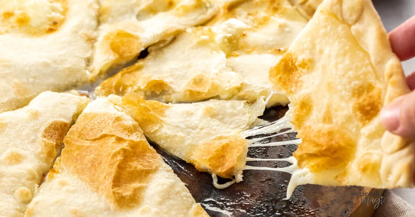 Focaccia di Recco al Formaggio - Sugar Salt Magic