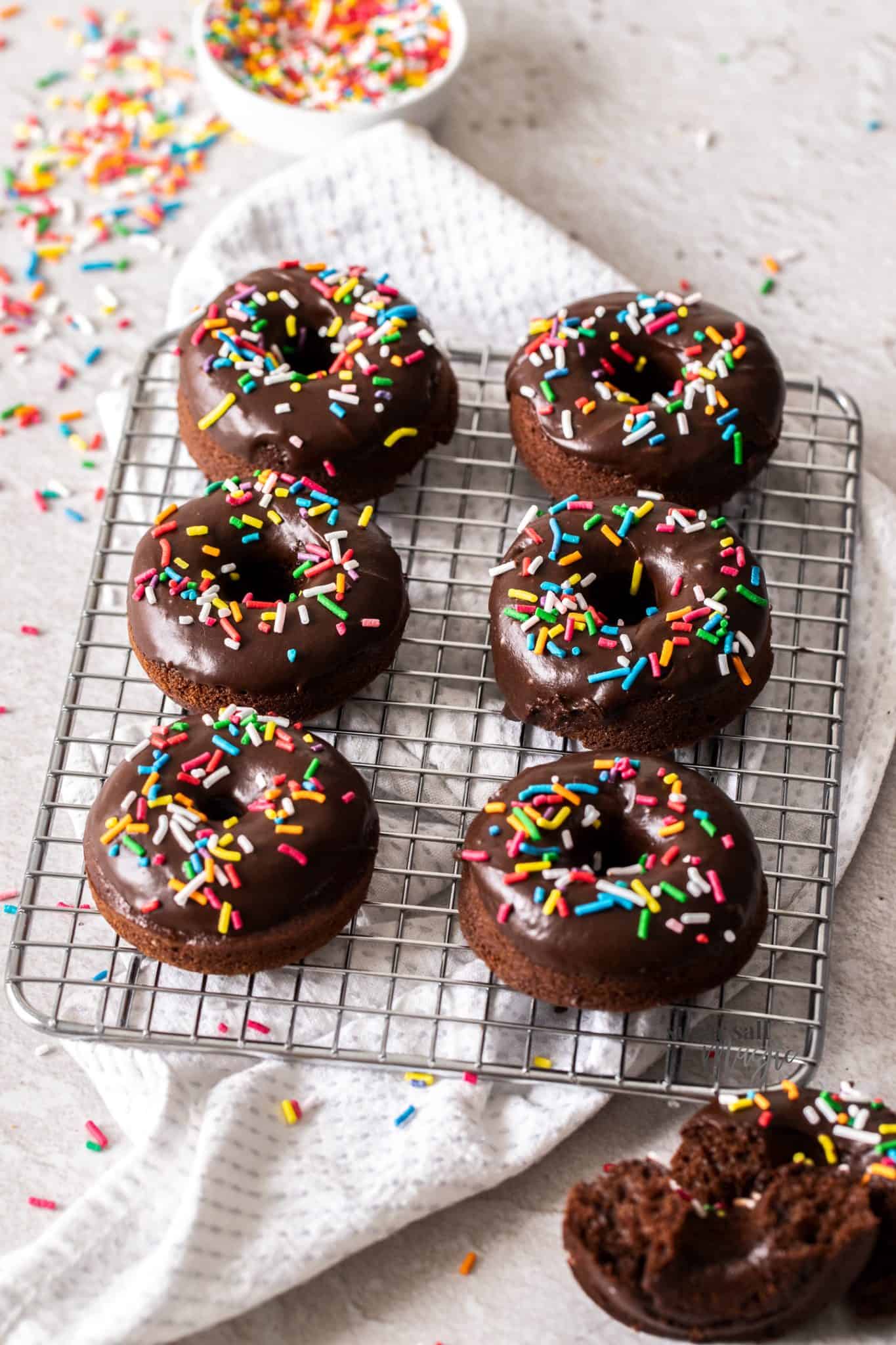 Chocolate Sprinkle Donuts - Sugar Salt Magic