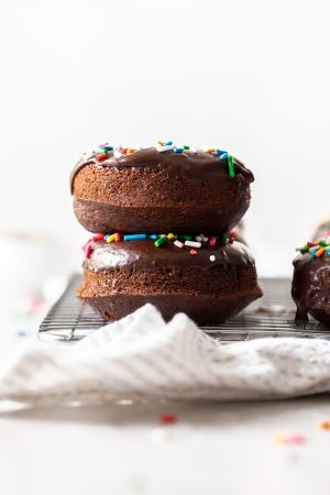 Chocolate Sprinkle Donuts - Sugar Salt Magic