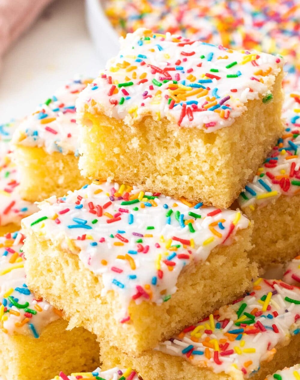 Vanilla Tray Bake (Easy Vanilla Sheet Cake) - Sugar Salt Magic