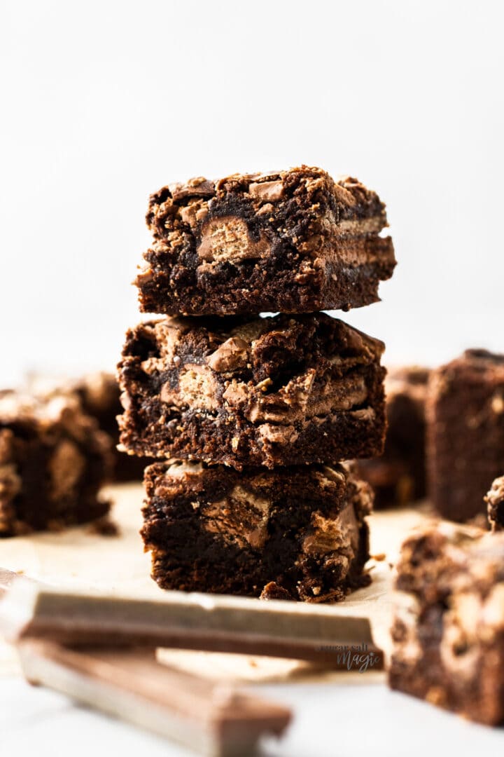 Kit Kat Brownies - Sugar Salt Magic