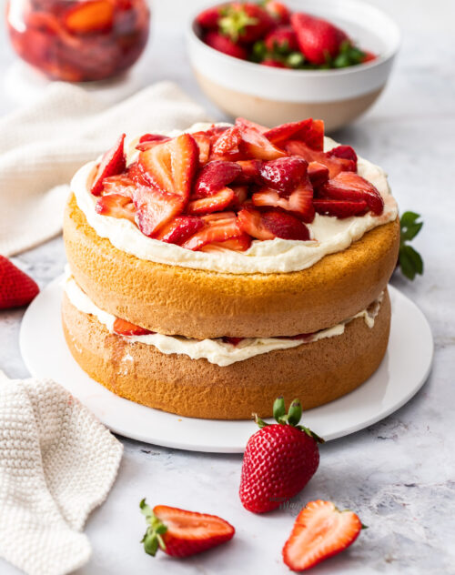 Raspberry Sponge Cake - Sugar Salt Magic