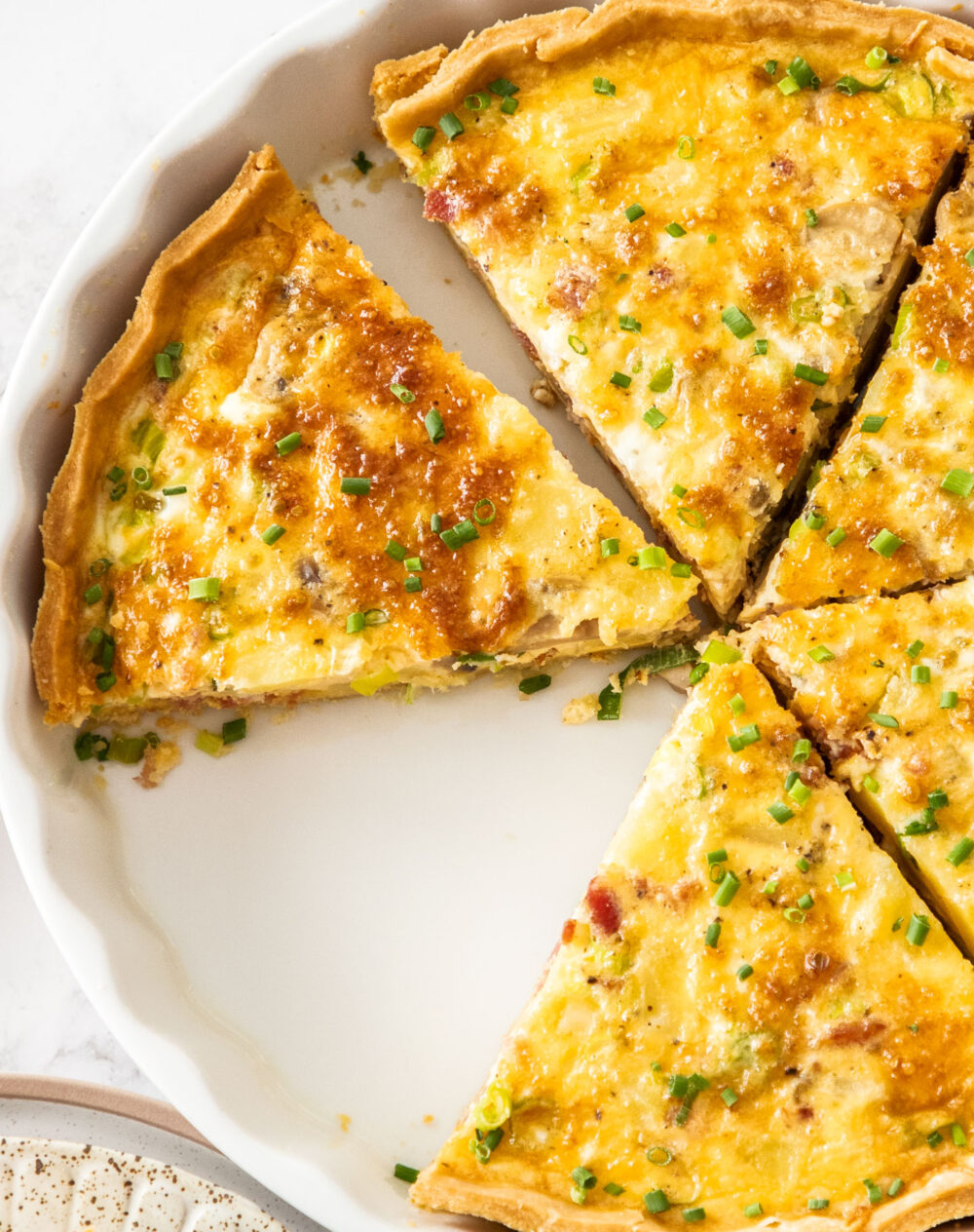 Bacon and Potato Quiche - Sugar Salt Magic