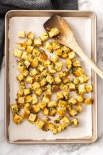 Cheese Garlic Croutons - Sugar Salt Magic