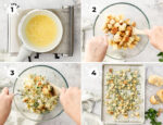 Cheese Garlic Croutons - Sugar Salt Magic