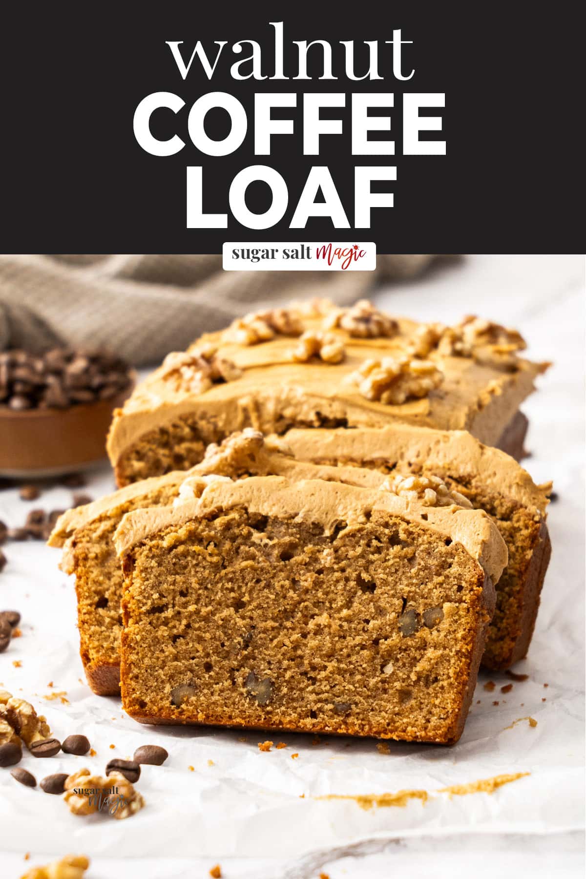 Coffee and Walnut Loaf - Sugar Salt Magic