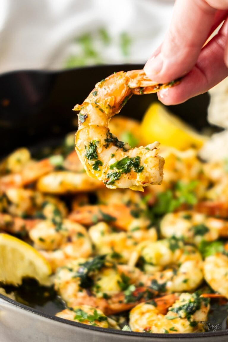 Sizzling Garlic Prawns - Sugar Salt Magic