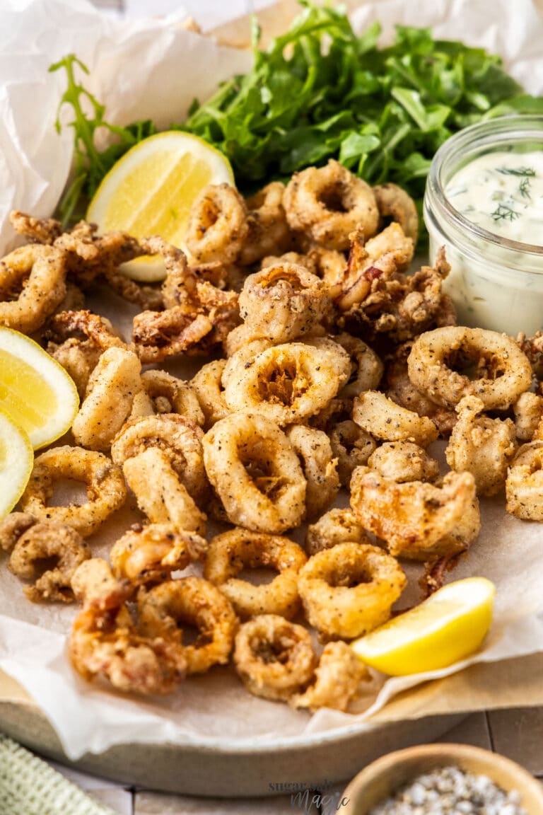 Salt and Pepper Calamari - Sugar Salt Magic