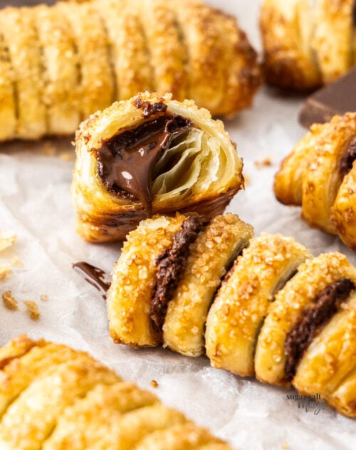 Chocolate Puff Pastries - Sugar Salt Magic