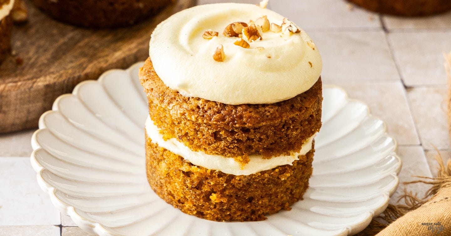 Mini Carrot Cakes - Sugar Salt Magic