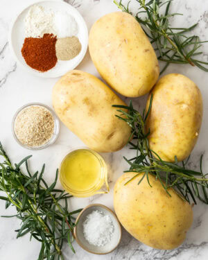 Potato Wedges with Rosemary - Sugar Salt Magic