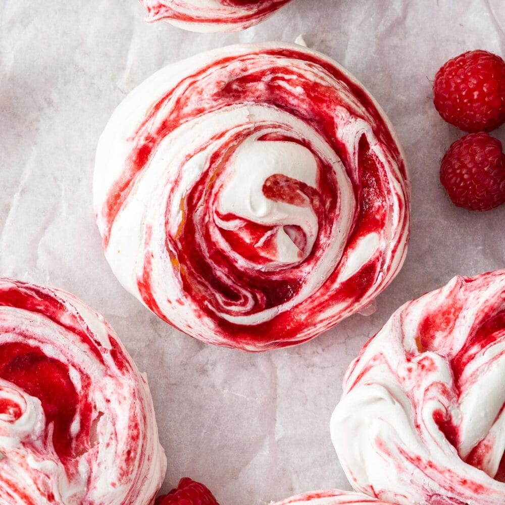 Raspberry Meringues - Sugar Salt Magic