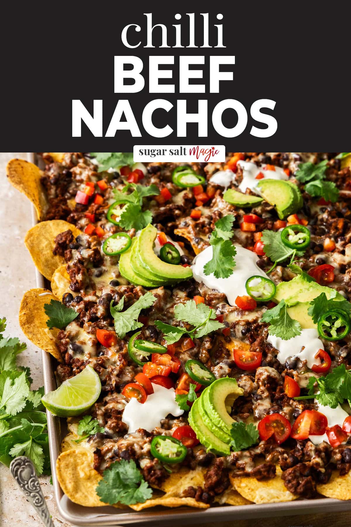 Chilli Beef Nachos - Sugar Salt Magic