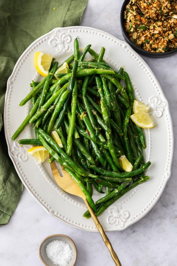 Lemon Garlic Green Beans - Sugar Salt Magic