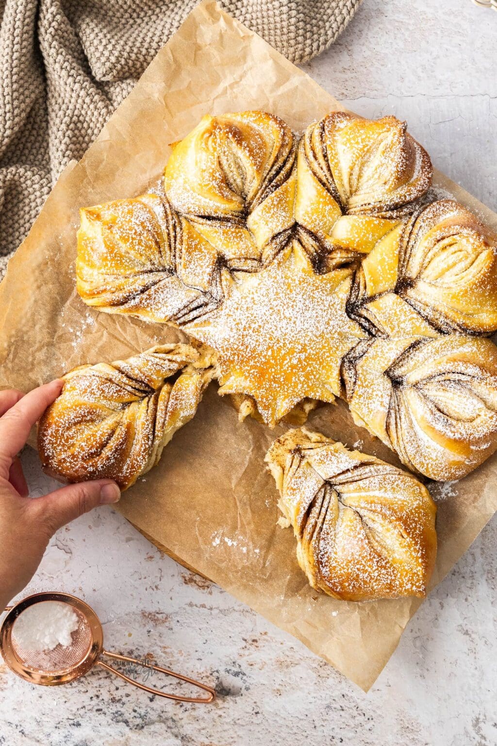 Cinnamon Star Bread - Sugar Salt Magic