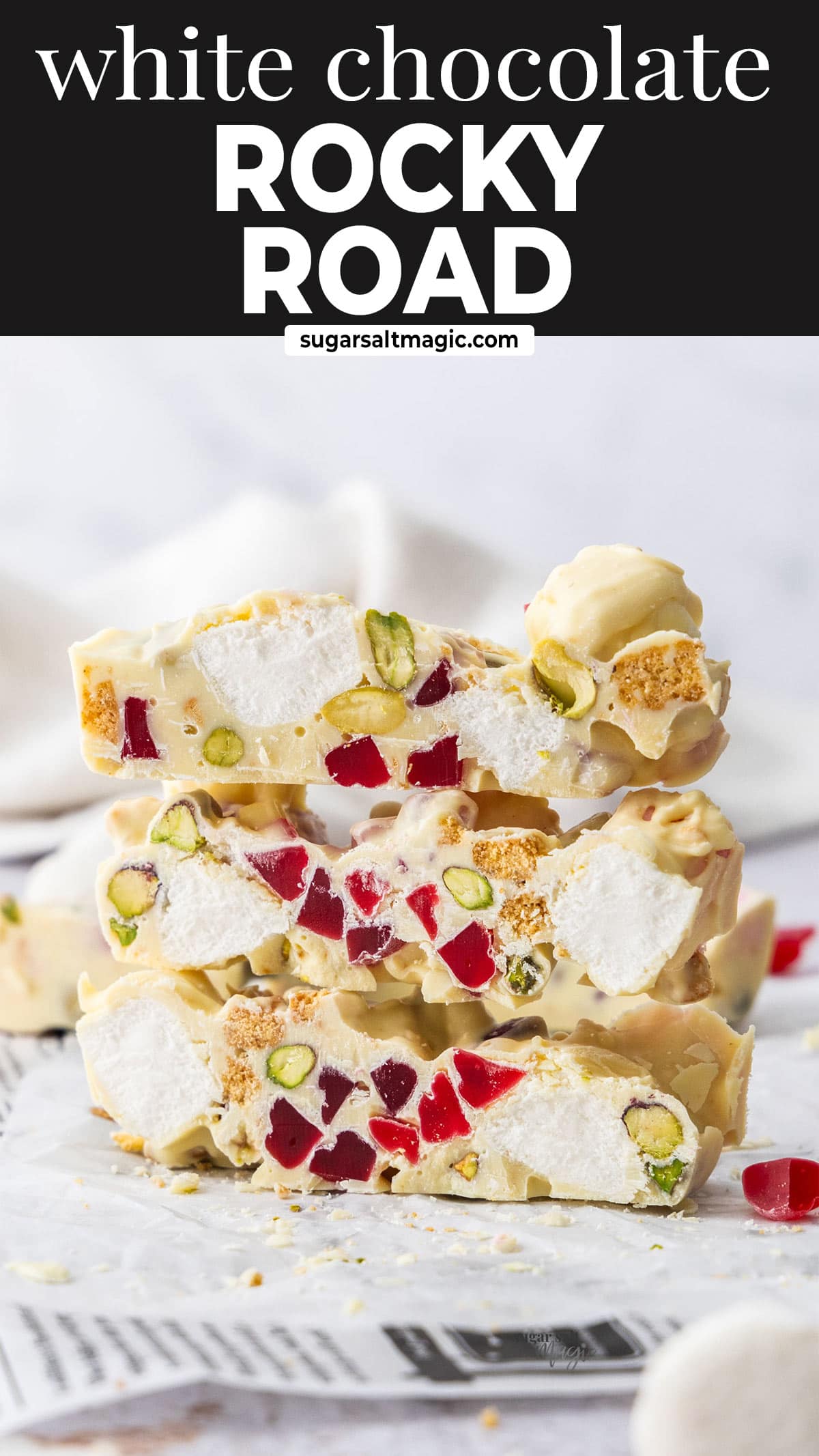 White Chocolate Rocky Road - Sugar Salt Magic