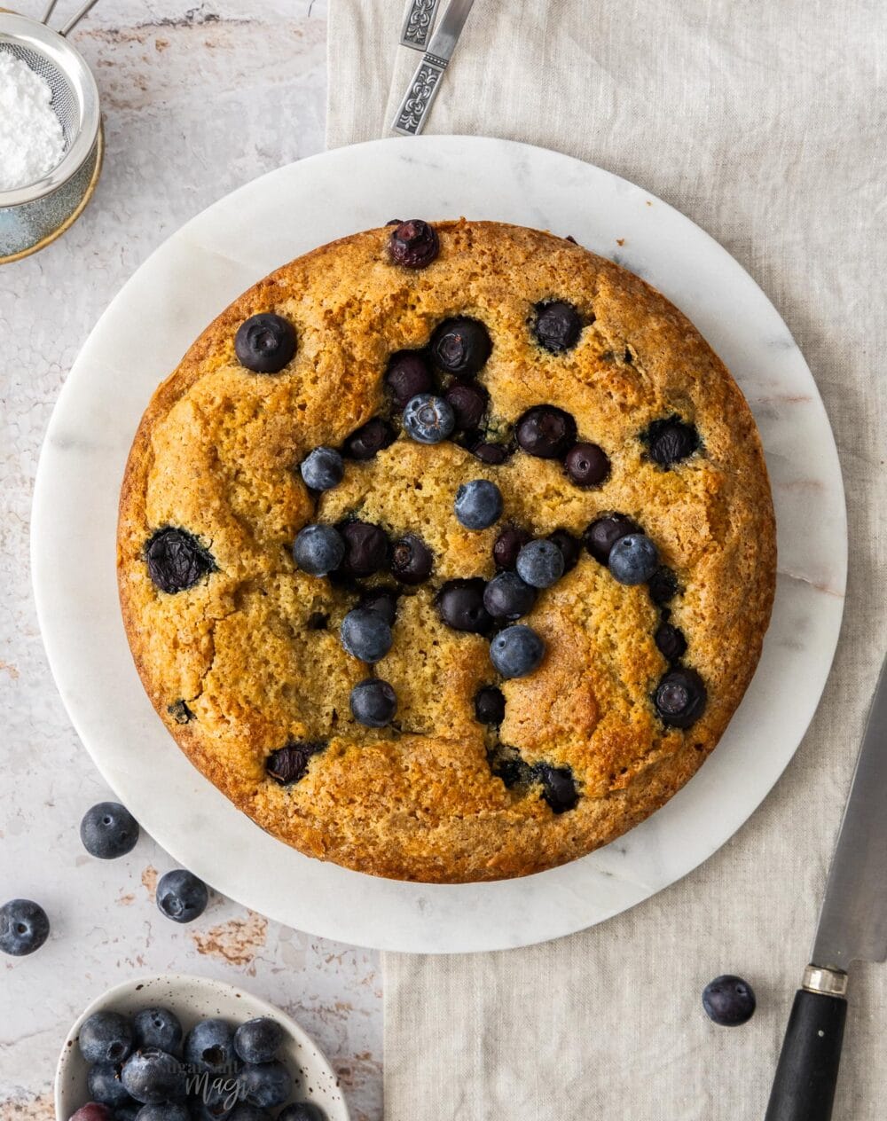 Blueberry Sour Cream Cake - Sugar Salt Magic