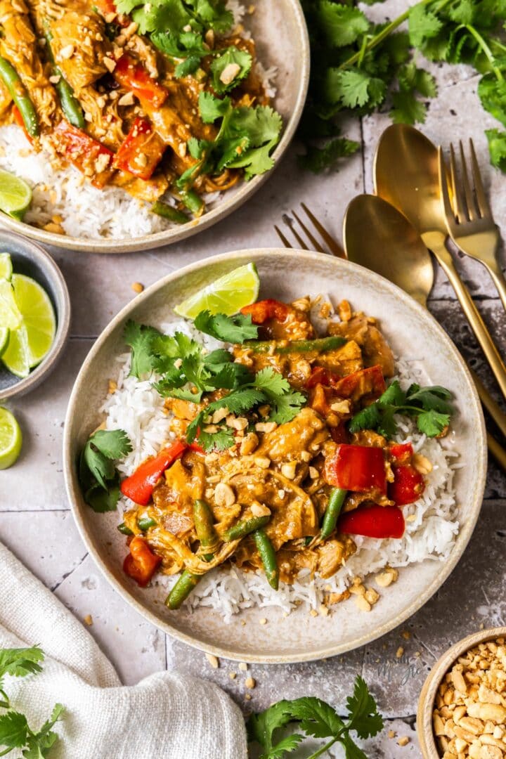 Slow Cooker Satay Chicken - Sugar Salt Magic