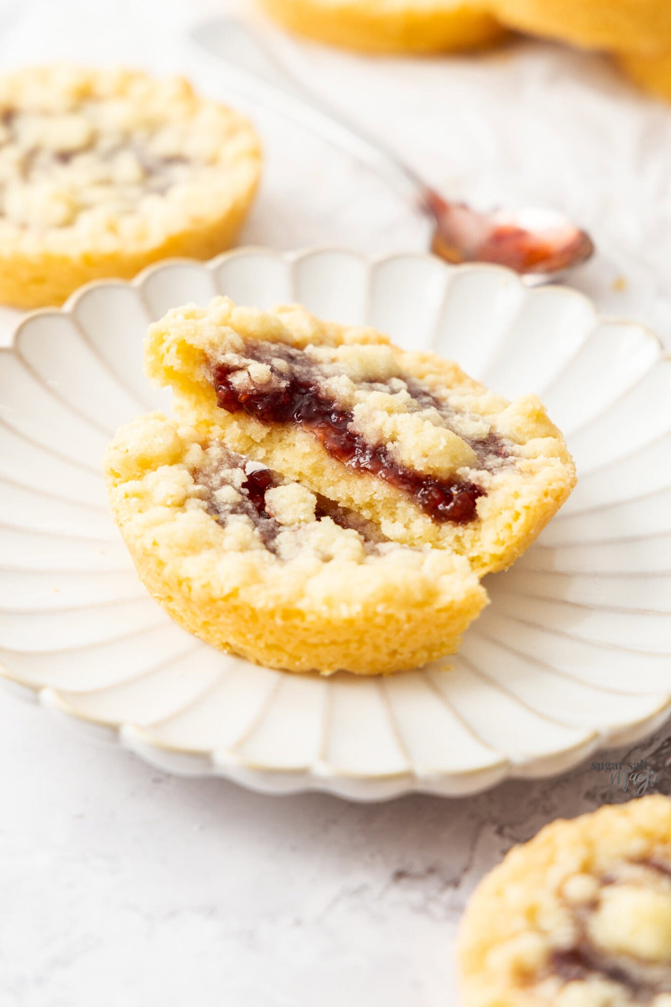 Raspberry Crumble Cookies - Sugar Salt Magic