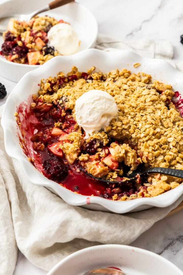 Apple and Blackberry Crumble - Sugar Salt Magic