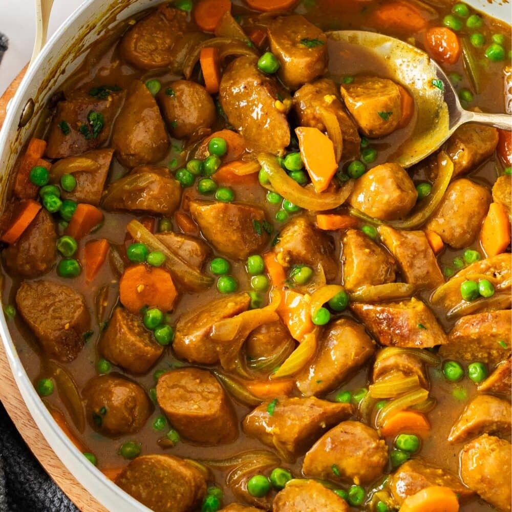 Curried Sausages - Sugar Salt Magic