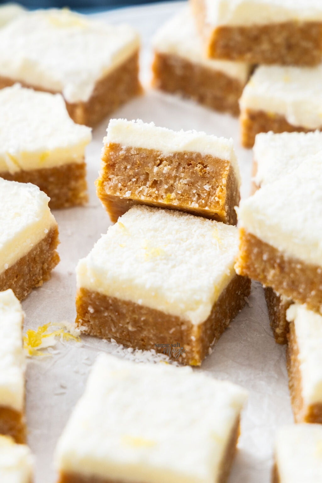 Lemon Coconut Slice - Sugar Salt Magic