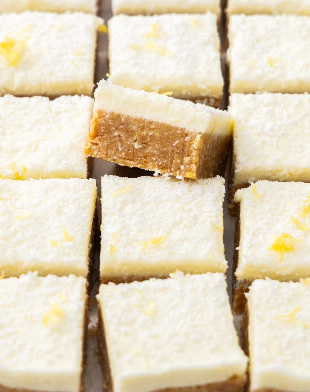 Lemon Coconut Slice - Sugar Salt Magic