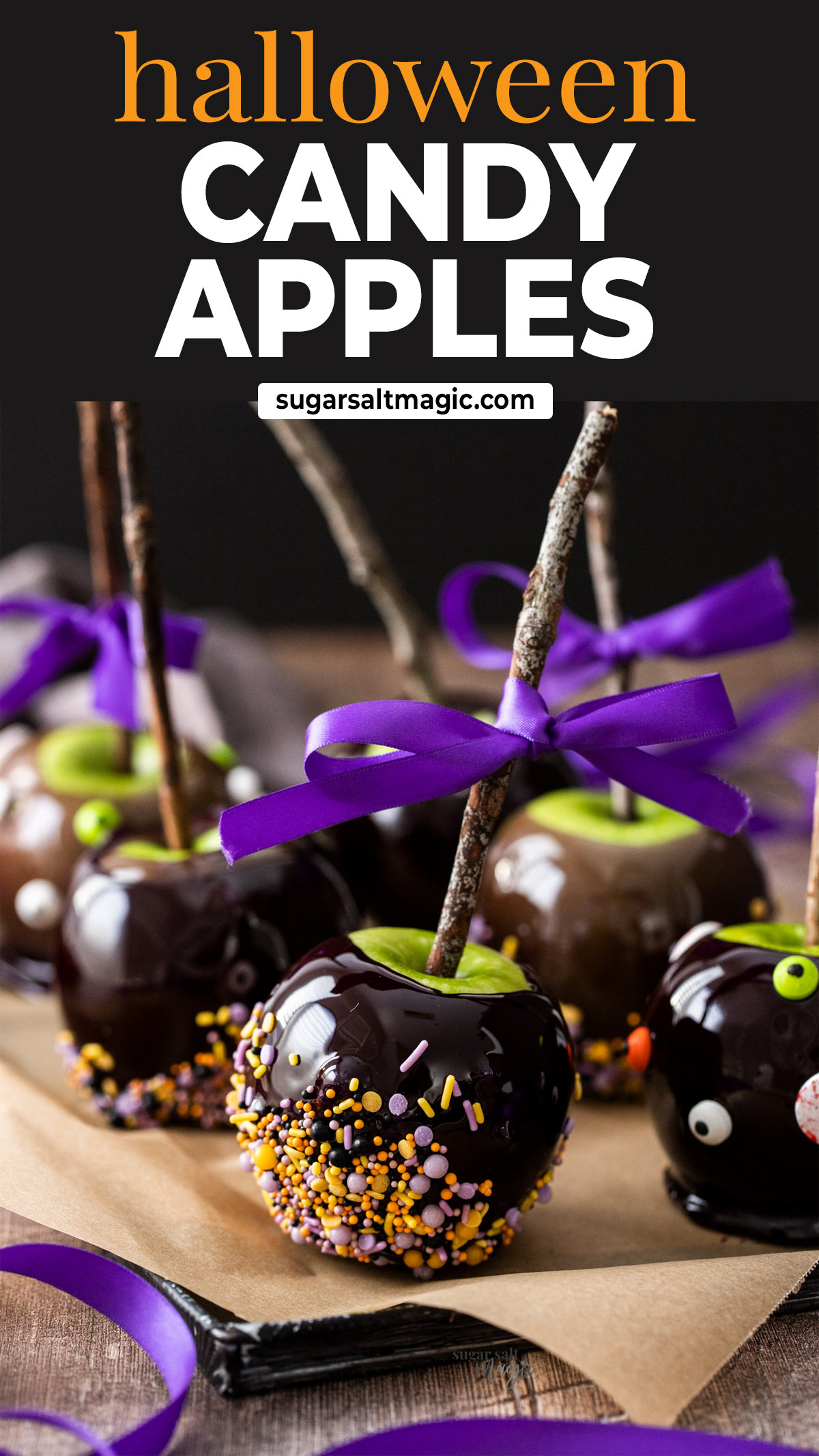 Halloween Candy Apples - Sugar Salt Magic