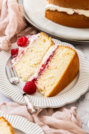 Raspberry Sponge Cake - Sugar Salt Magic