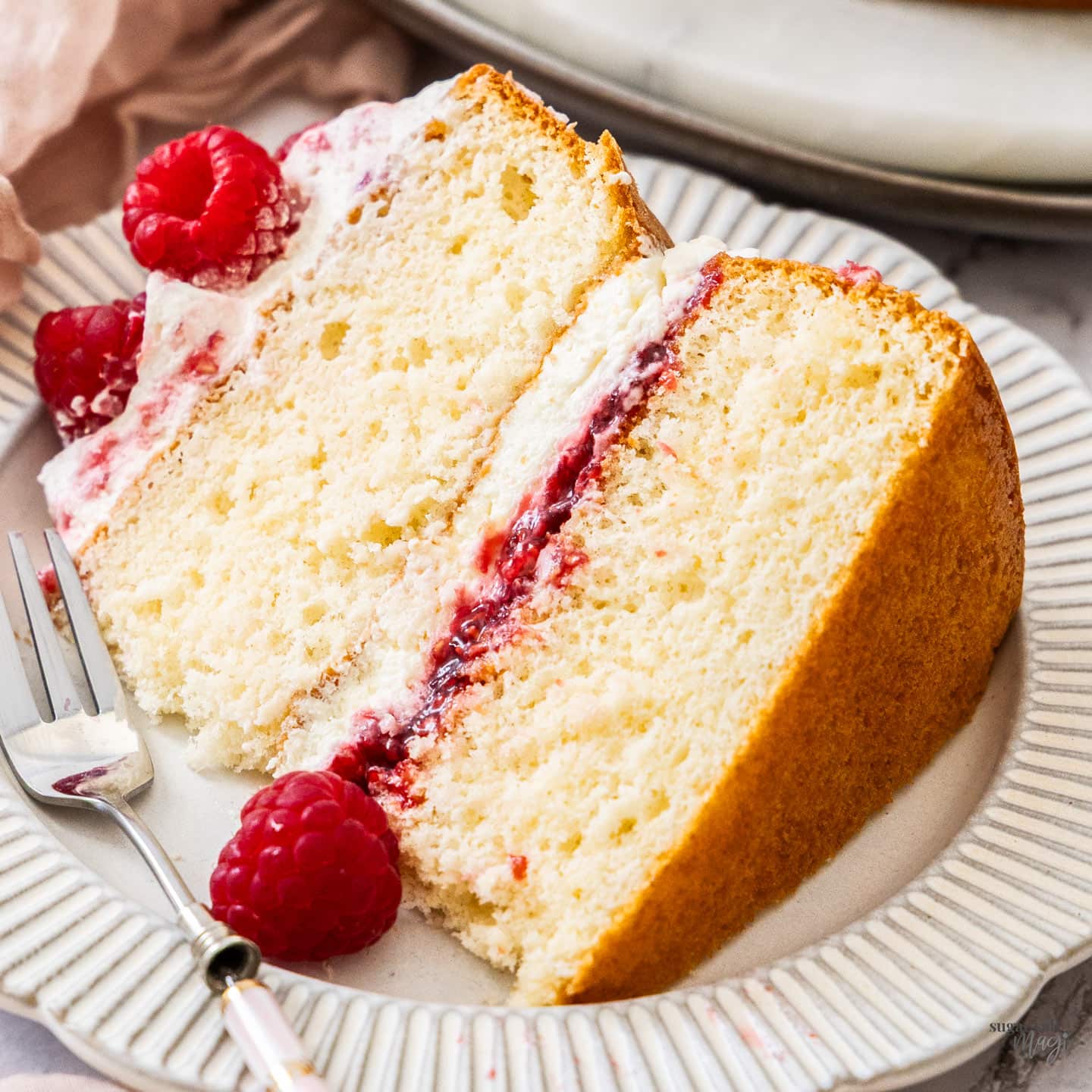 Raspberry Sponge Cake - Sugar Salt Magic