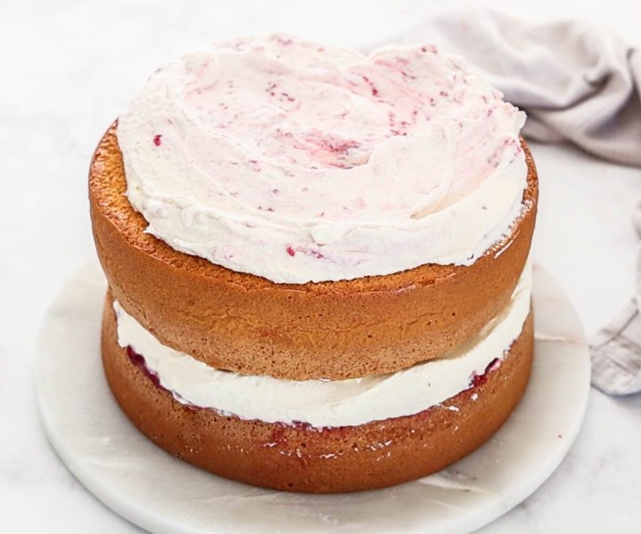 Raspberry Sponge Cake - Sugar Salt Magic